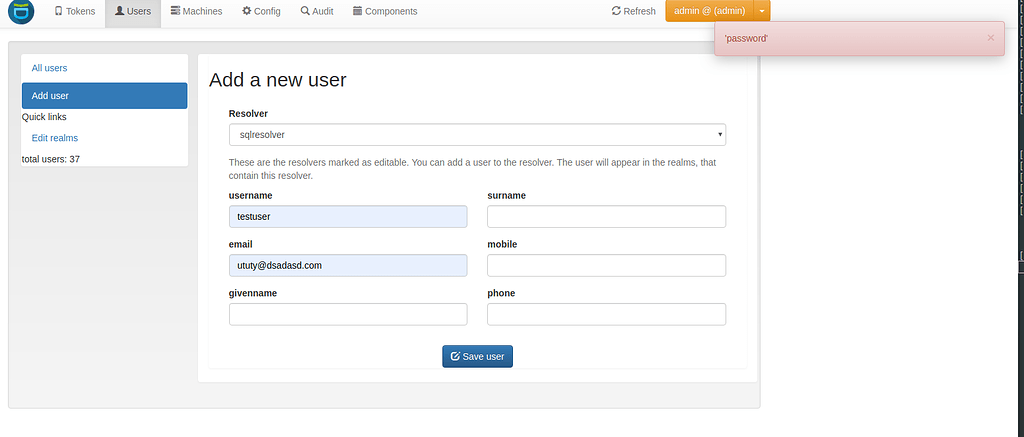 What does this "PAssword" popup means? - Question - privacyIDEA community